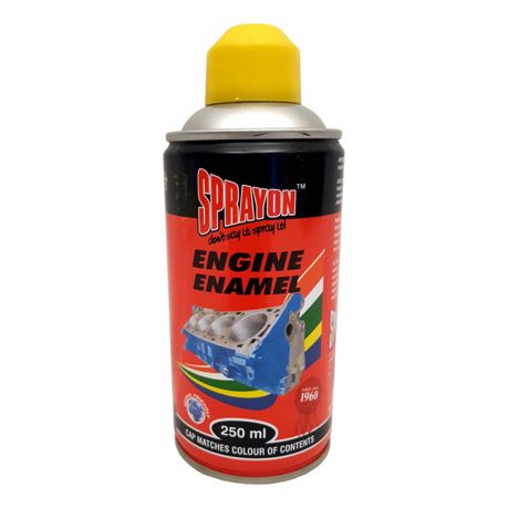 SPRAYON PAINT YELLOW ENGINE ENAMEL 250ML — HSB Trading