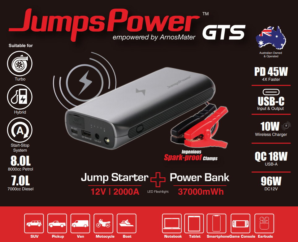Jumps Power GTS - Jump starter — HSB Trading