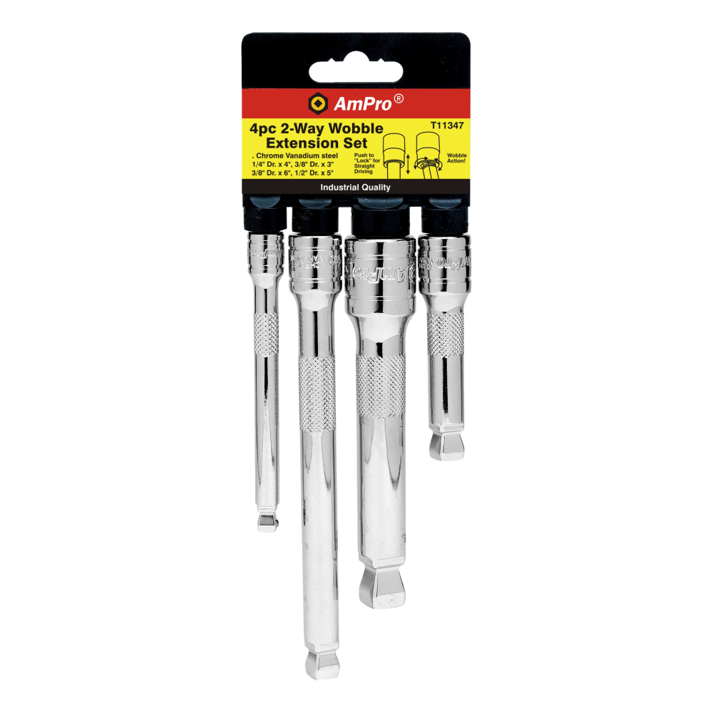 AMPRO 4PC2-WAY 1/4 WOBBLE EXTENSION BAR SET - HSB Trading Online Store